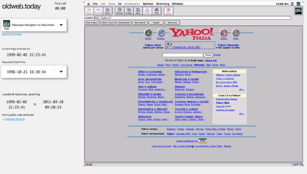 7 Tool per visualizzare le versioni precedenti di un Sito Web ...